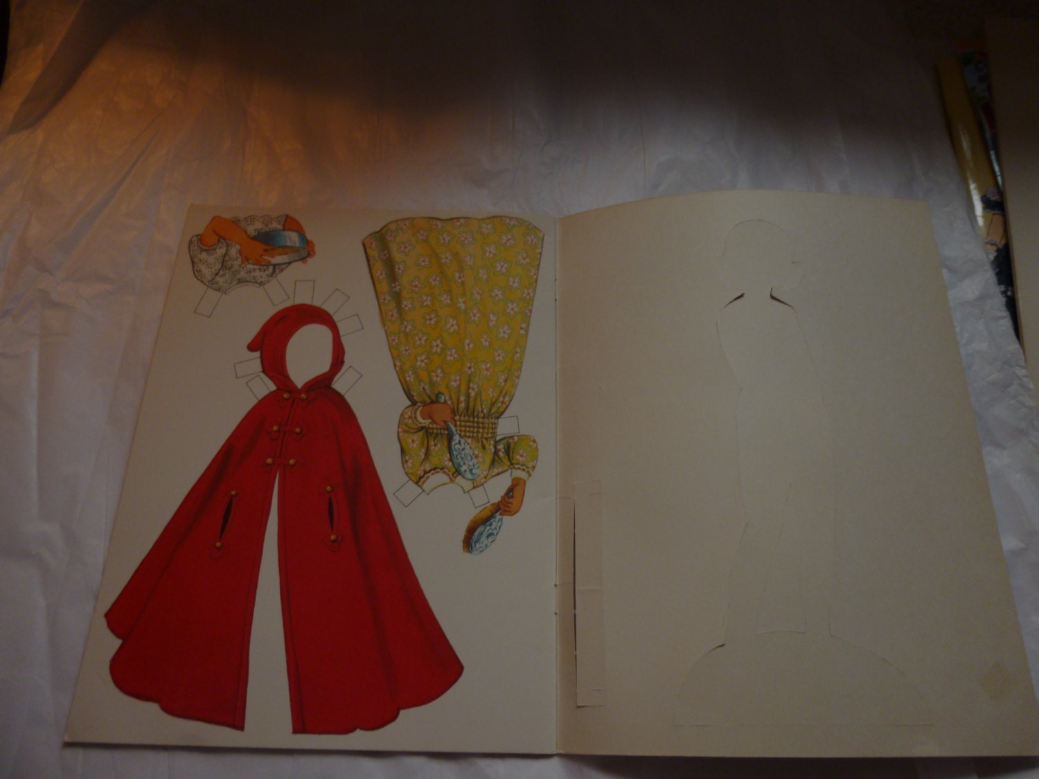 Little Red Riding Hood Paper Doll Wonder Cut and Coloring Book 1971 ...