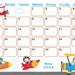 May Calendar Printable 2024 May Planner Kids Planner Planes Theme ...