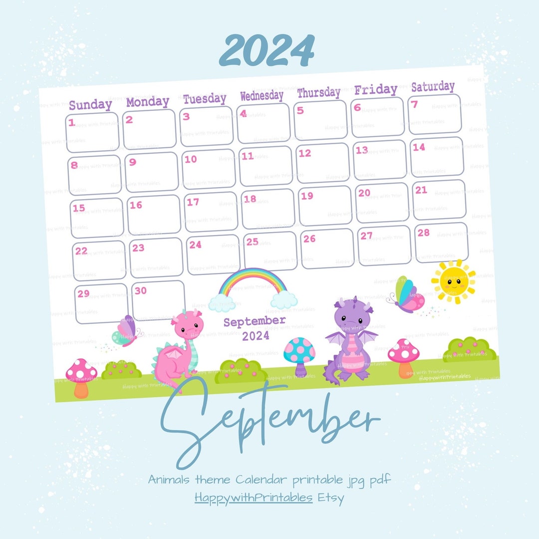 September Calendar Printable 2024 September Planner Calendar September ...