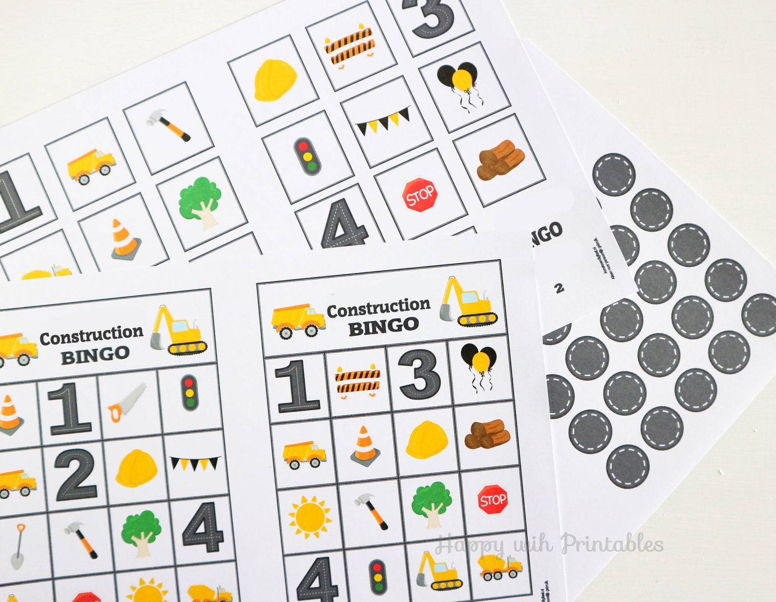 Construction Bingo Printables 16 different Play cards | Etsy