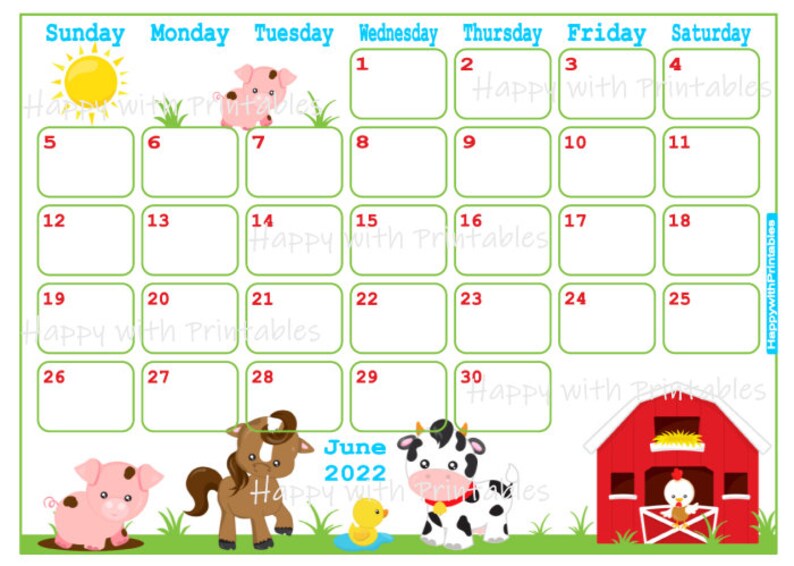 2022 Calendar 2022 Planner Printables Cute Planner | Etsy