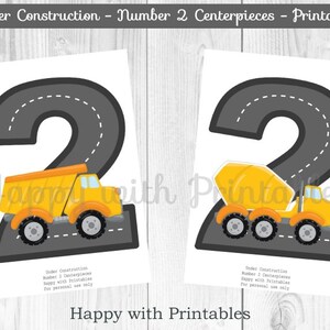 Under Construction Number 2 Centerpieces Road Number - Etsy