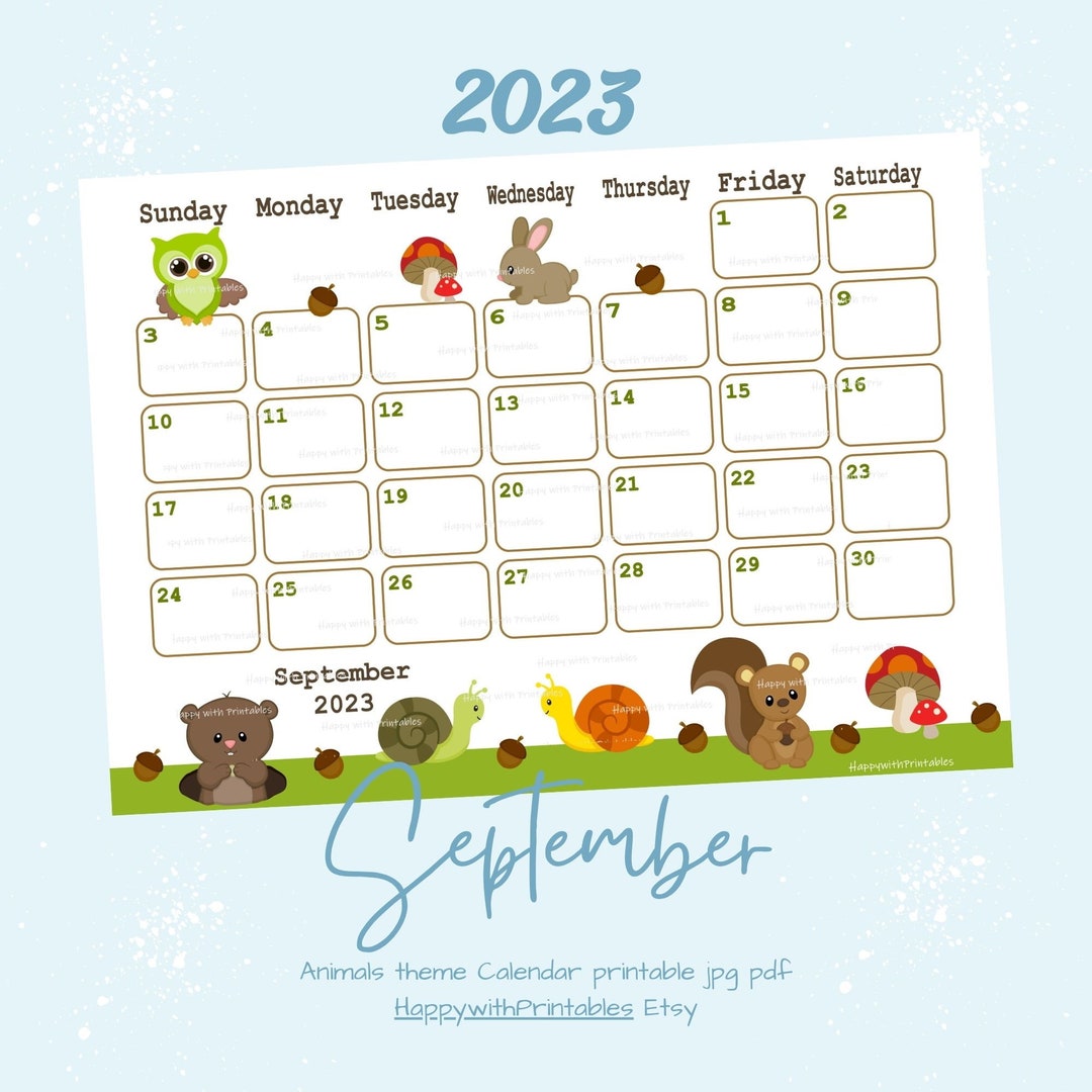 September 2023 Calendar Printable 2023 September Planner - Etsy