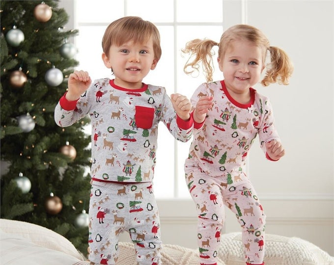 Girl Christmas Pajamas, Monogrammed Pajamas, Customized Pajamas, Kids ...