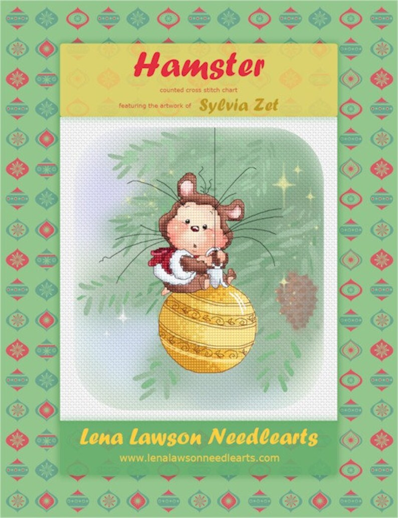 DISCONTINUED Hamster by Sylvia Zet - Cross Stitch Needlepoint Chart ...