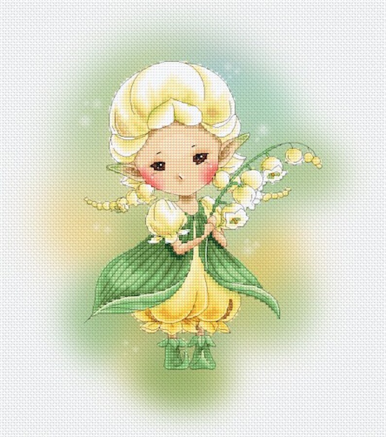 Lily of the Valley Sprite Mitzi Sato-wiuff - Cross Stitch Chart Pattern ...