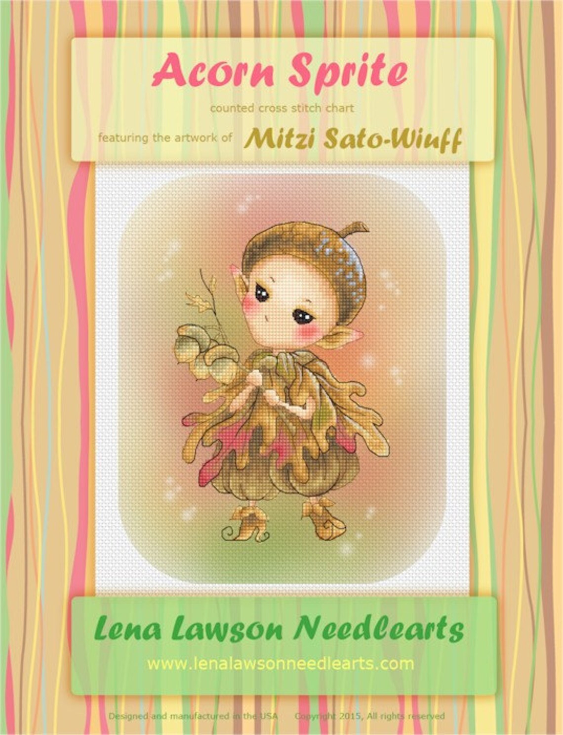 Acorn Sprite Mitzi Sato-wiuff Cross Stitch Chart Pattern - Etsy