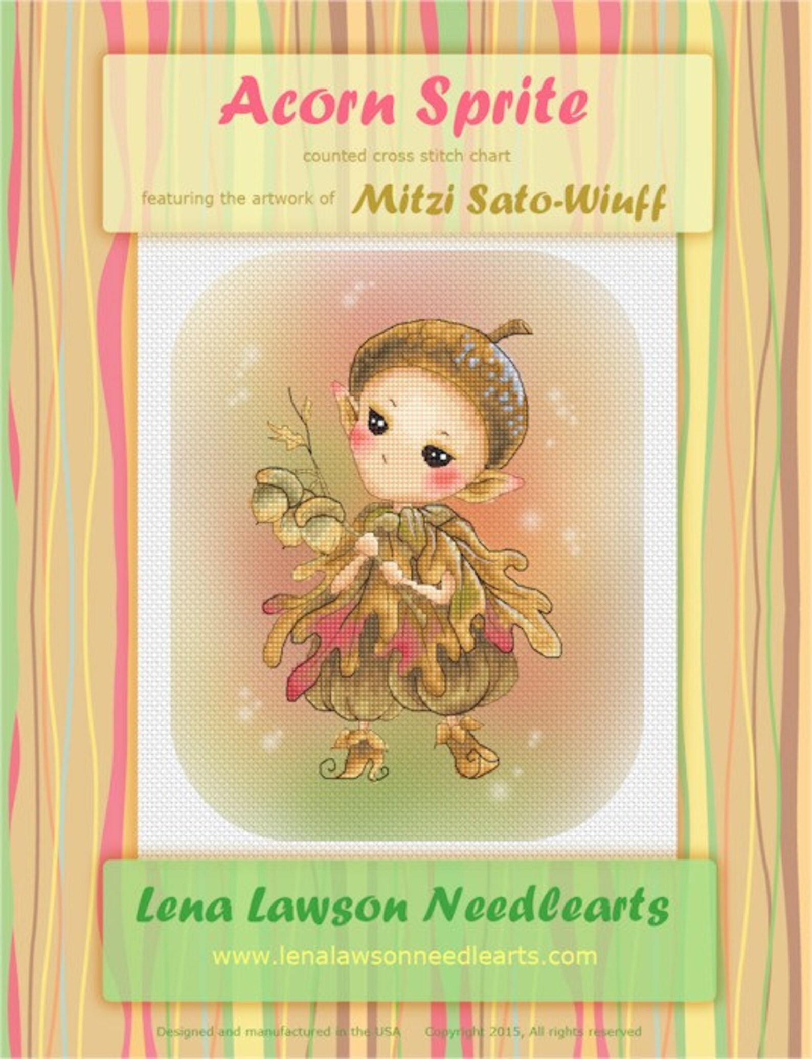 Acorn Sprite Mitzi Sato-wiuff - Cross Stitch Chart Pattern - Etsy