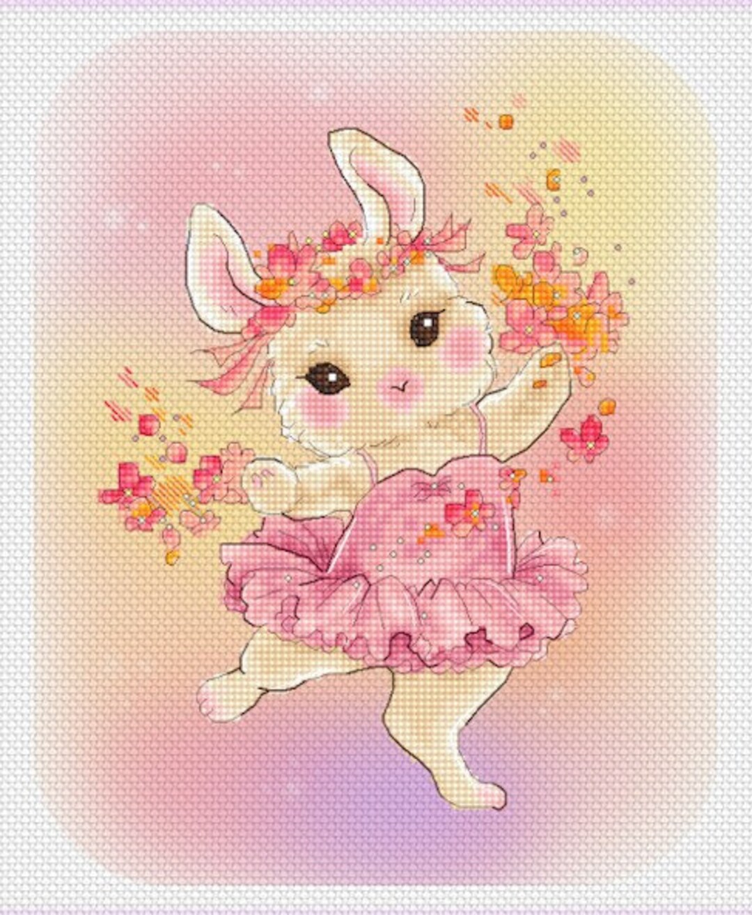 Ballerina Bunny Mitzi Sato-wiuff Cross Stitch Chart Pattern - Etsy
