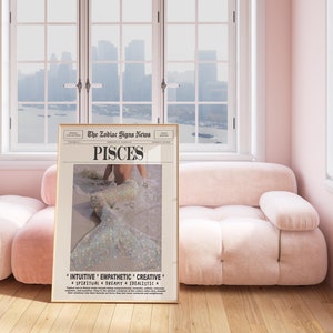 Pisces Wall Decor Pisces Gift for Her Pisces Zodiac Wall Art Astrology ...