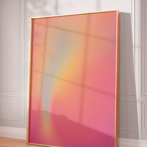 Retro Gradient Print Aura Art Print Gradient Wall Art Y2k Decor Print ...