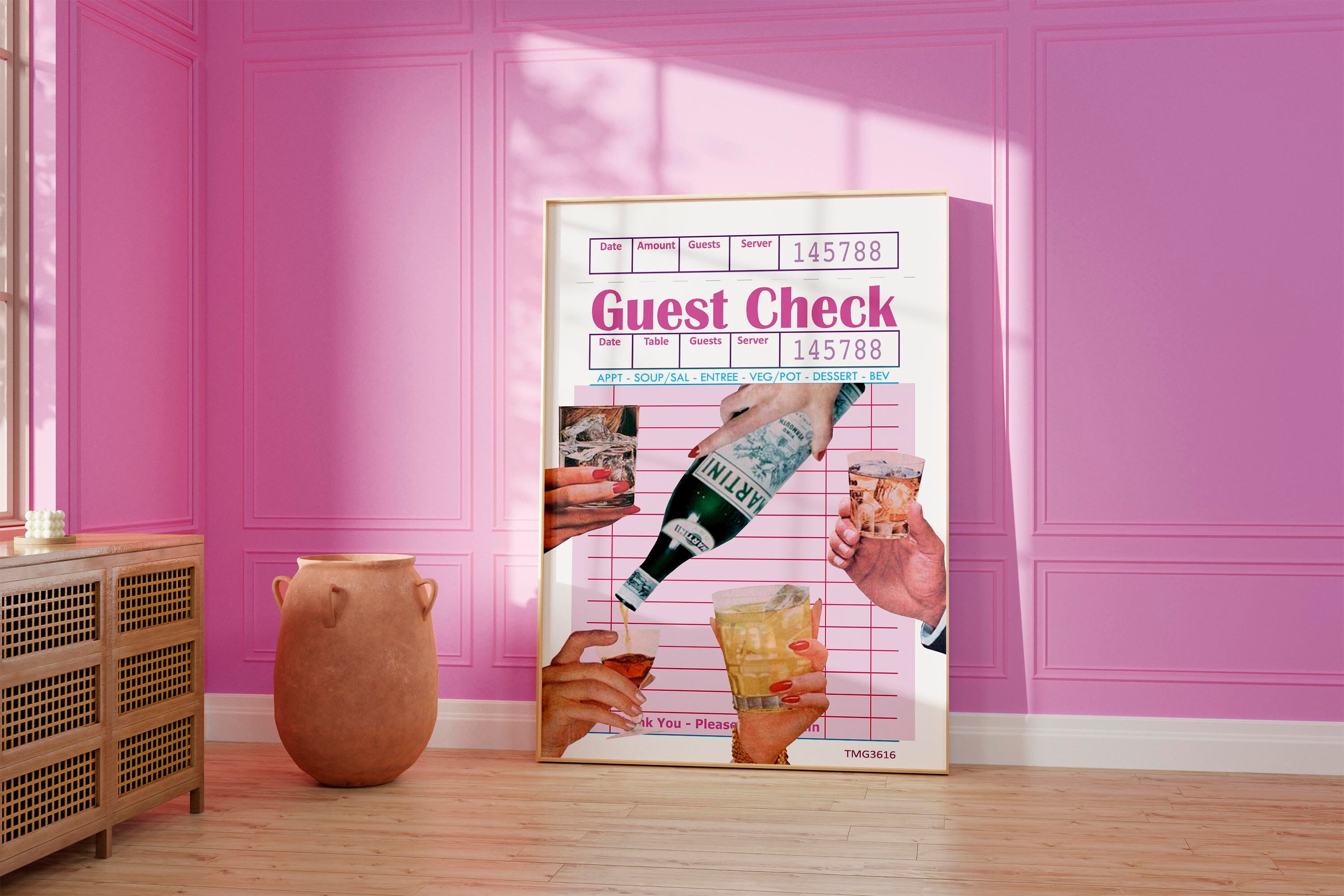 Cheers Print Guest Check Print Cocktail Print Bar Cart - Etsy