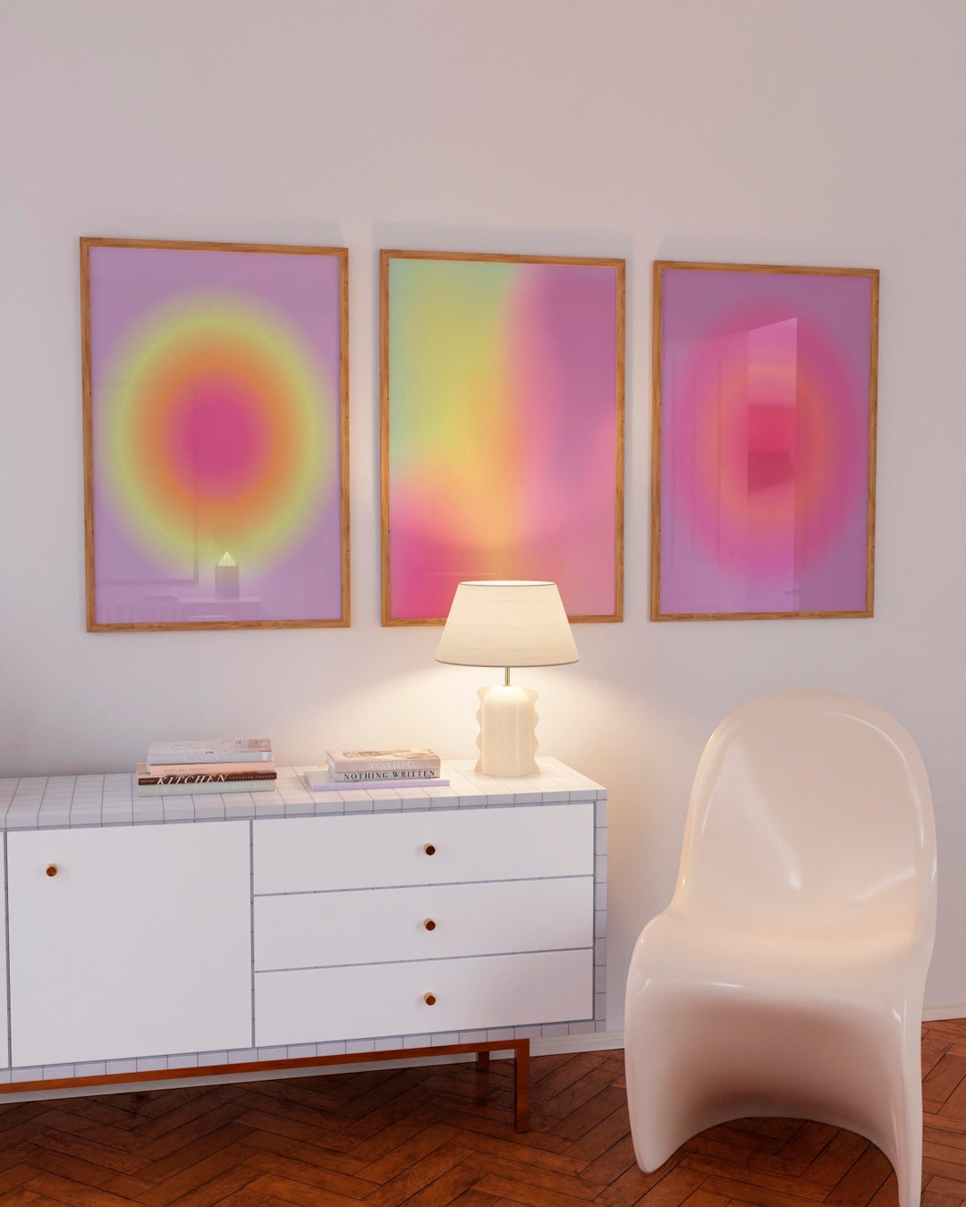 Aura Poster Set of 3 Neon Printable Art Colorful Wall Art Trendy Poster ...