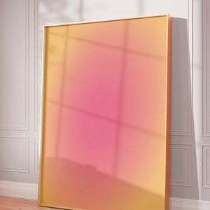 Trendy Gradient Wall Art Retro Gradient Print Aura Wall Art Print Home ...