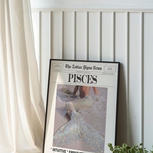 Pisces Wall Decor Pisces Gift for Her Pisces Zodiac Wall Art Astrology ...