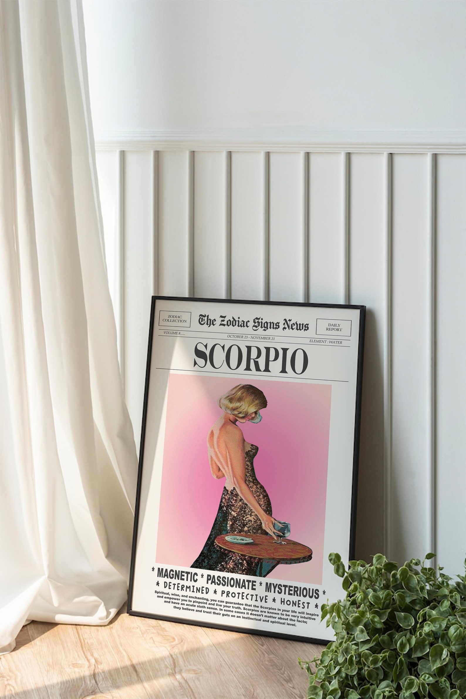 Scorpio Wall Art Print Scorpio Room Decor Zodiac Art Print Trendy ...