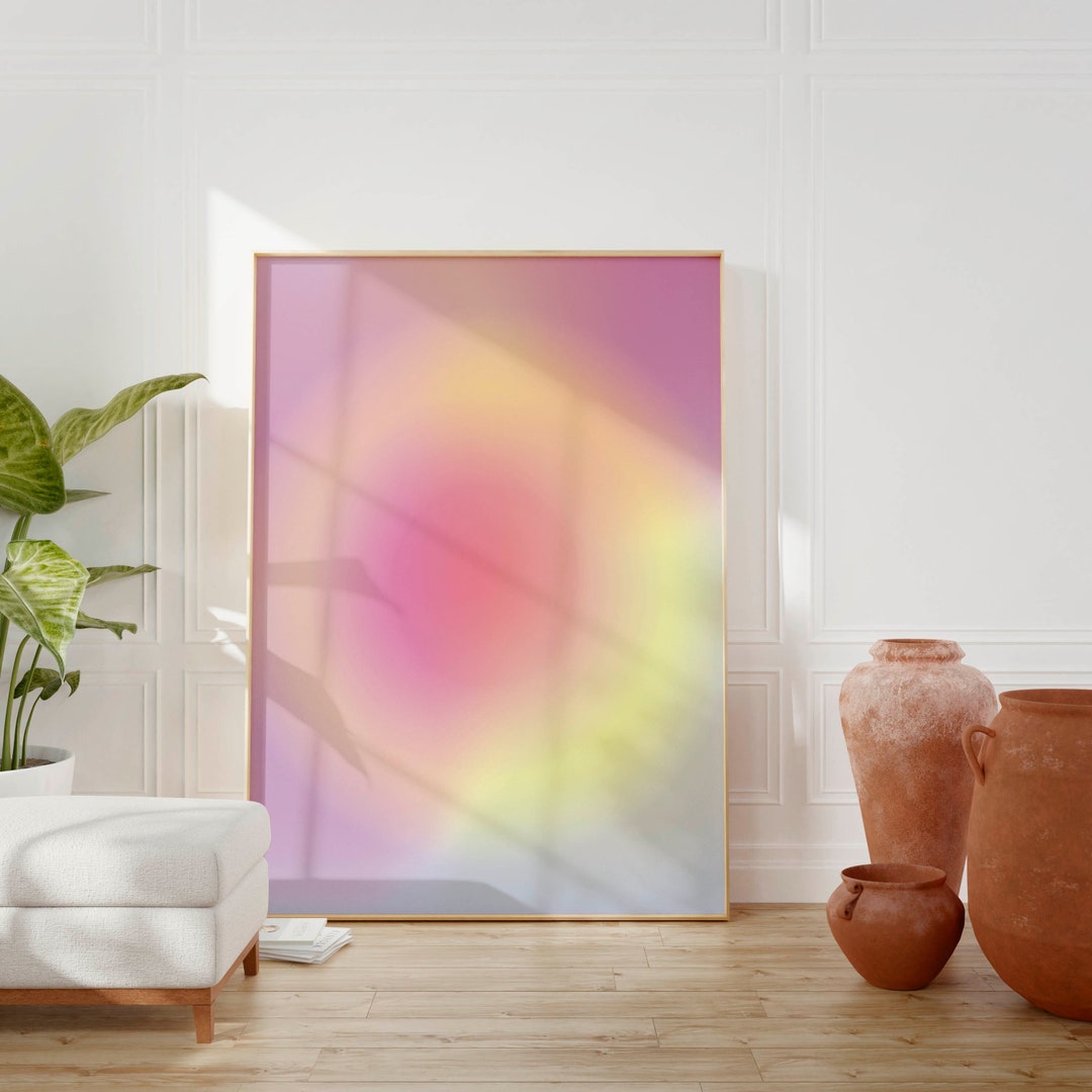 Trendy Wall Art Minimalist Art Print Color Gradient Art Gradient Poster ...