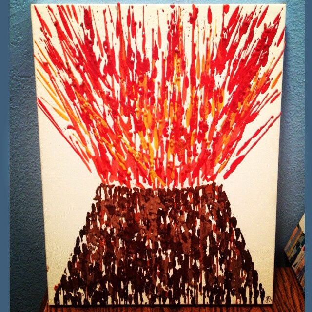 Melted Crayon Art Tree Designs