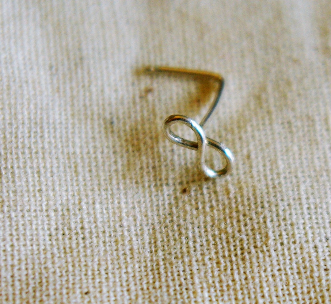 Silver Nosering Infinity Sign sterling Silver Infinity Nose Ring - Etsy