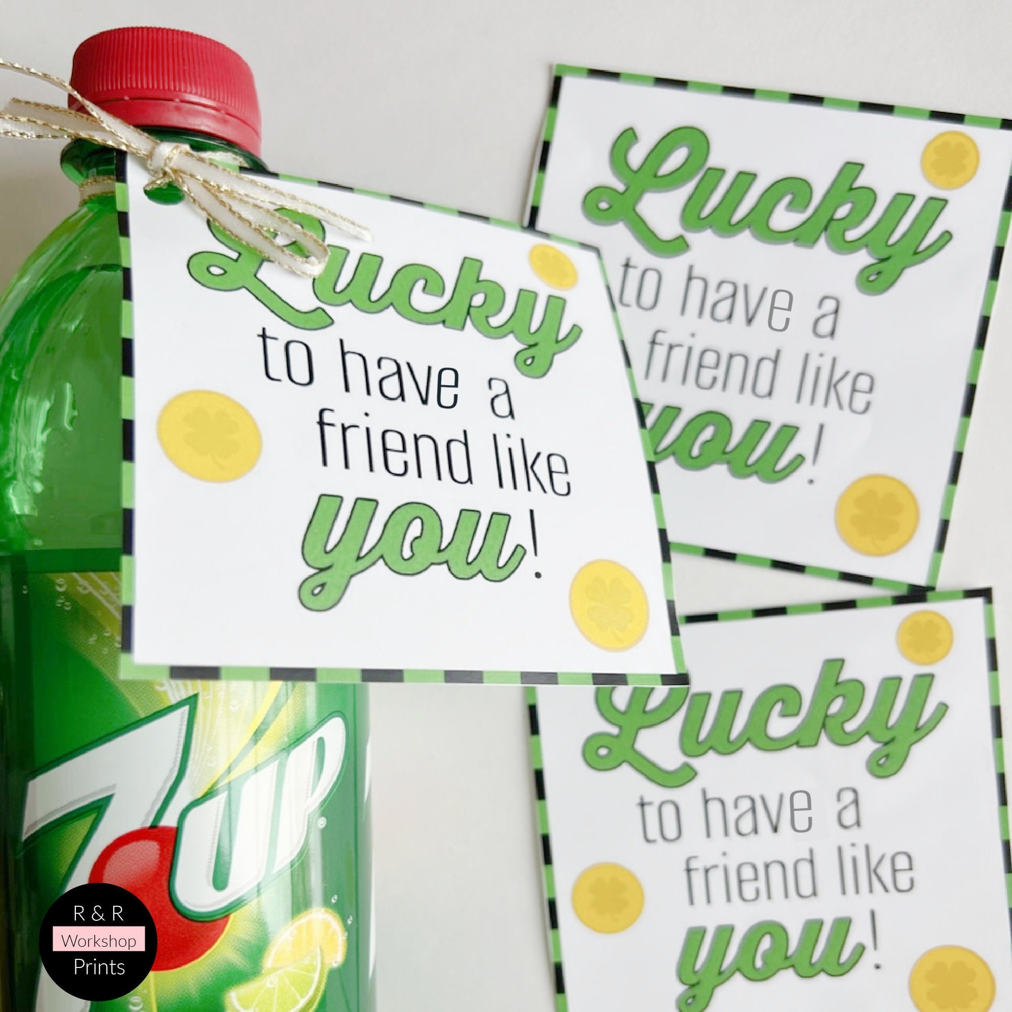 Lucky Gift Tag Printable St Patrick's Day Friend Gift Tag Young Womens ...