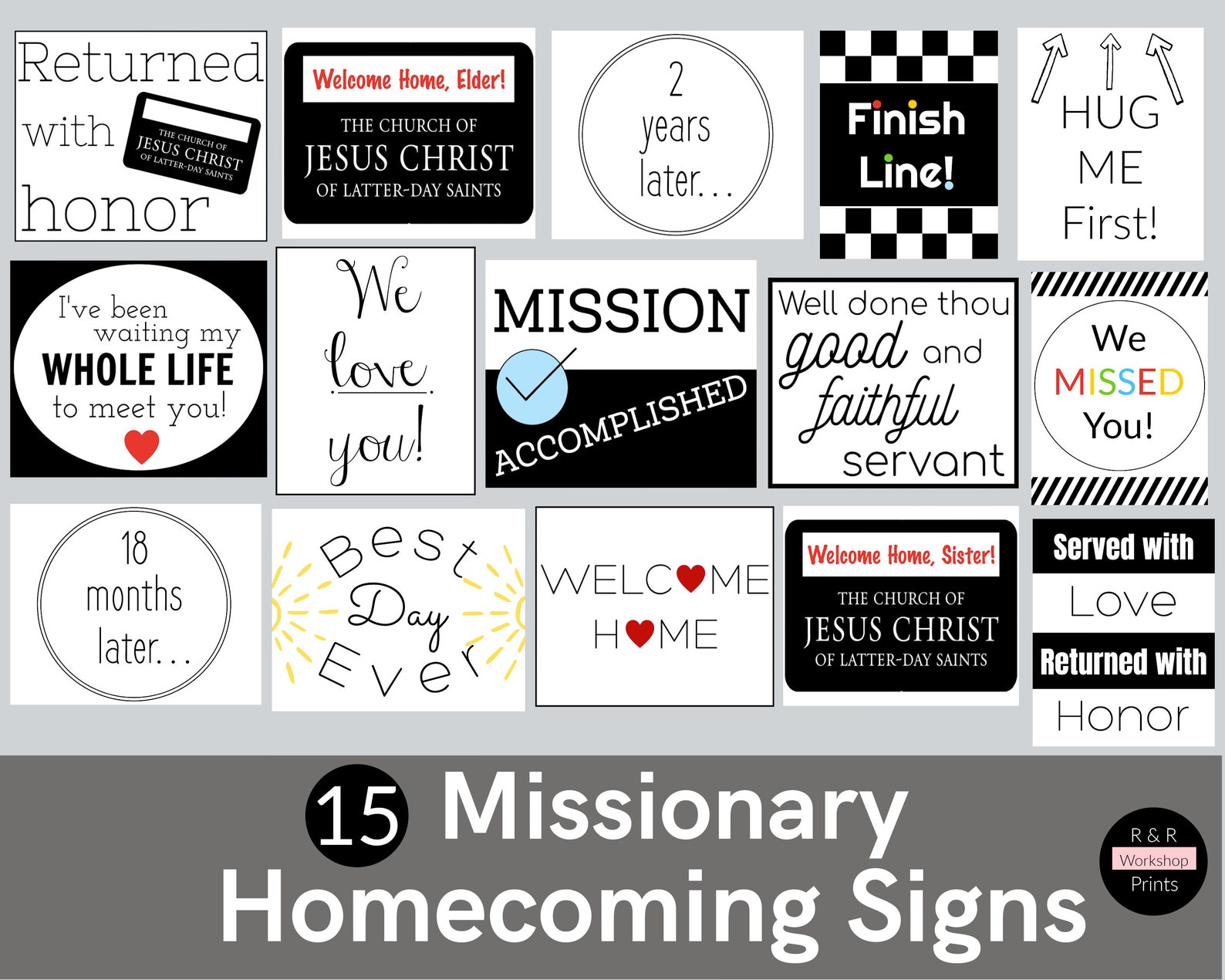 15 LDS Missionary Airport Signs| Digital Download| 8x10 Returned ...