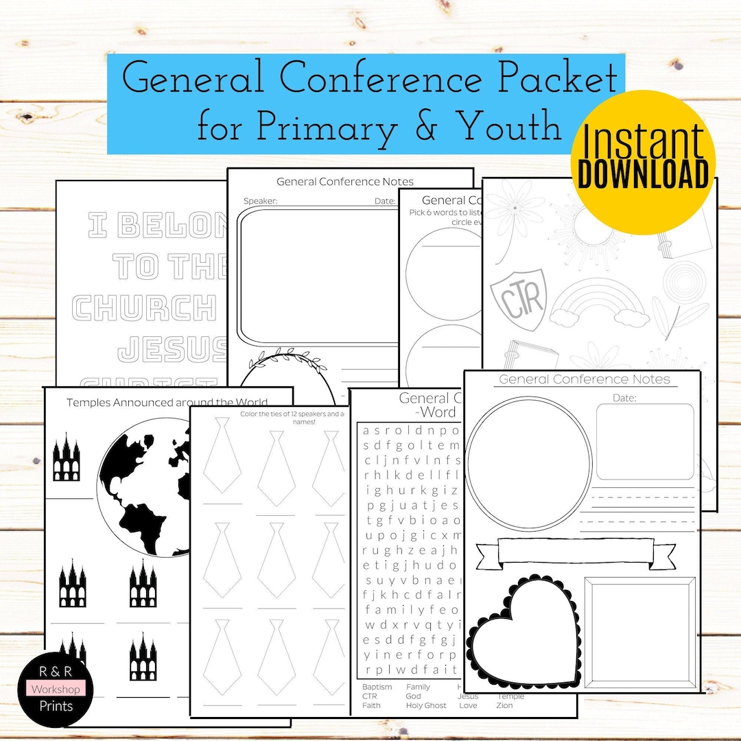 General Conference Packet| Latter-day Saints| Youth| Lds Primary ...