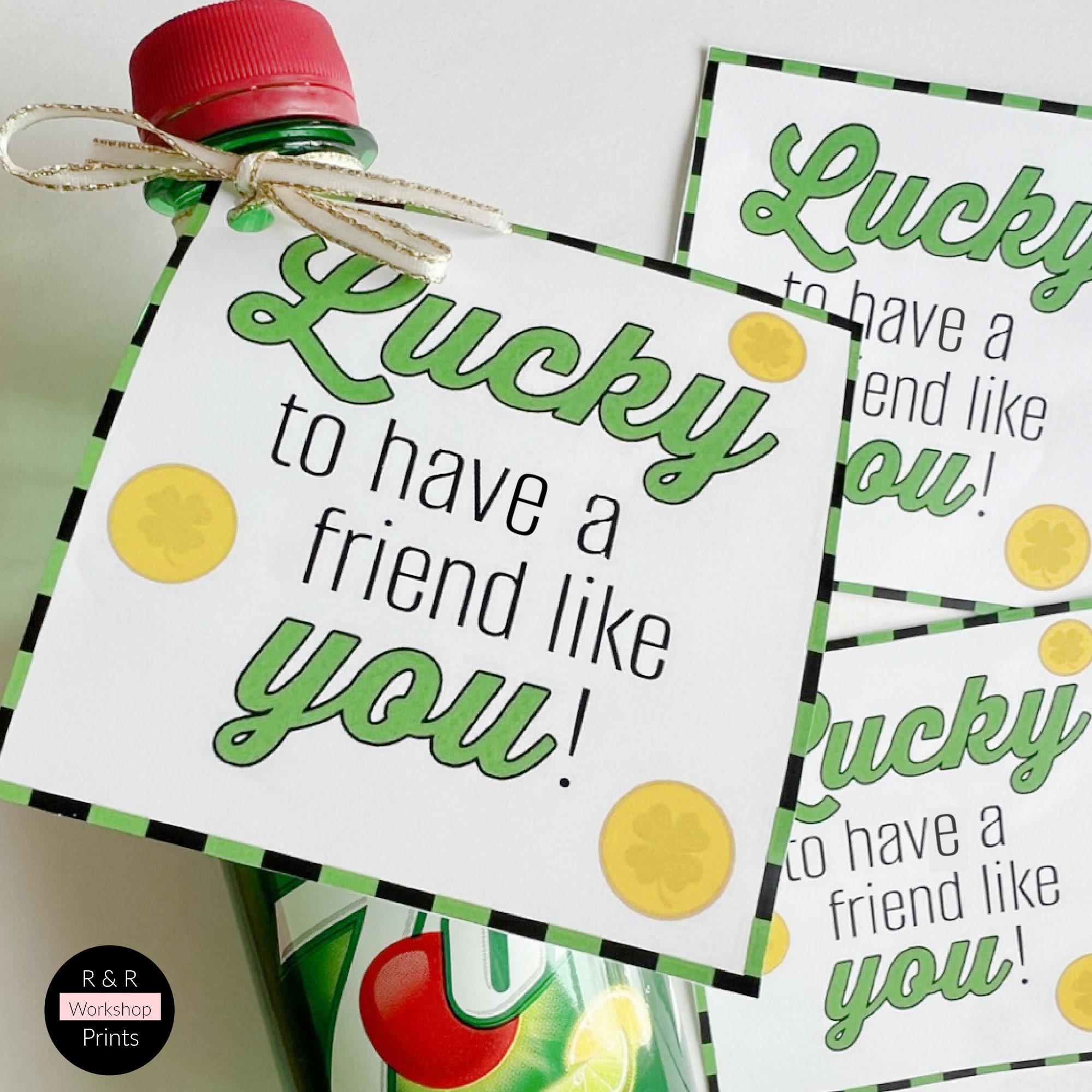 Lucky Gift Tag Printable St Patrick's Day Friend Gift Tag Young Womens ...