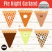 Pie Night Printable Garland| Thanksgiving Pie| Thanksgiving ...