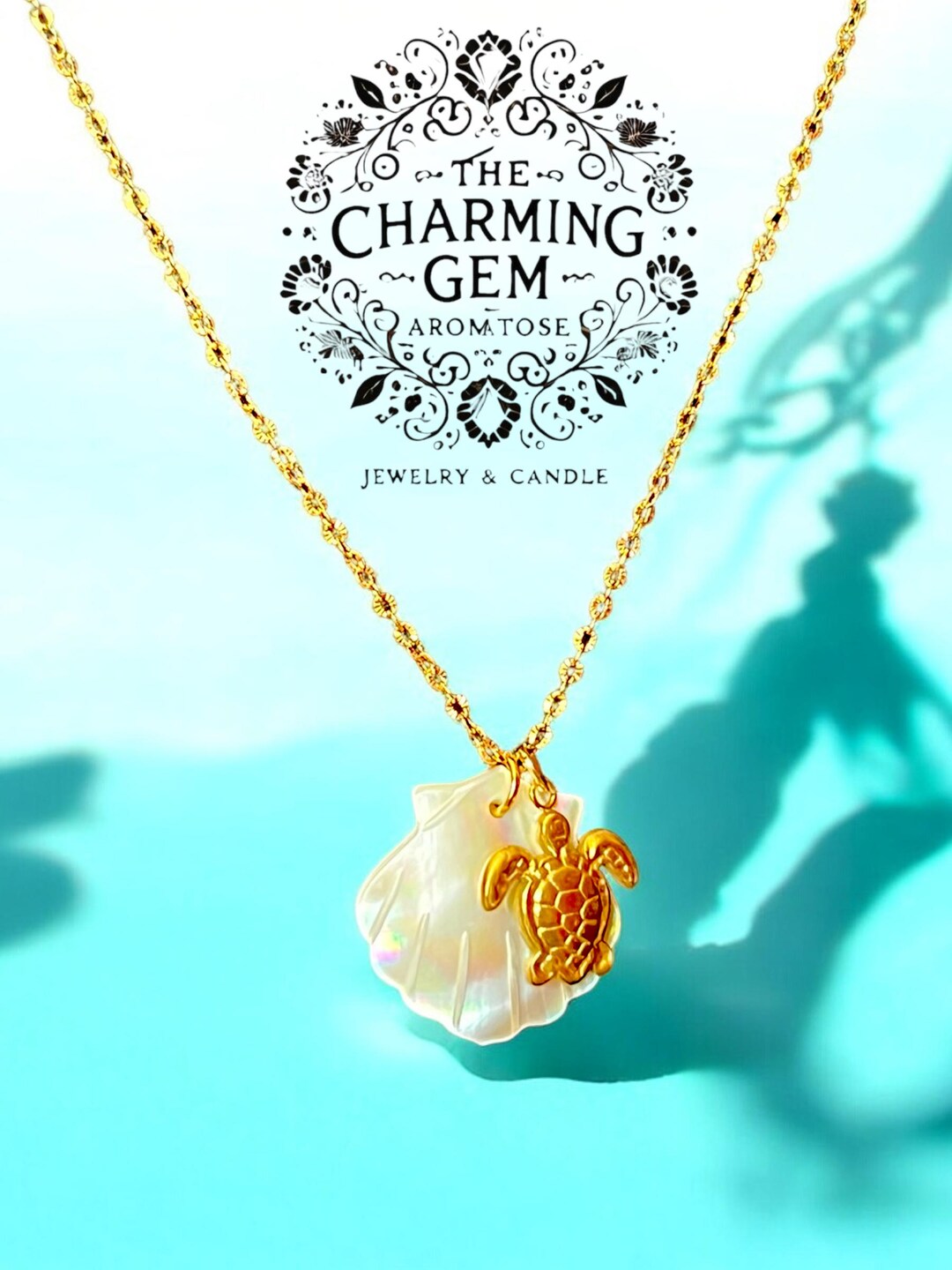 Turtle and Shell Necklace - Etsy