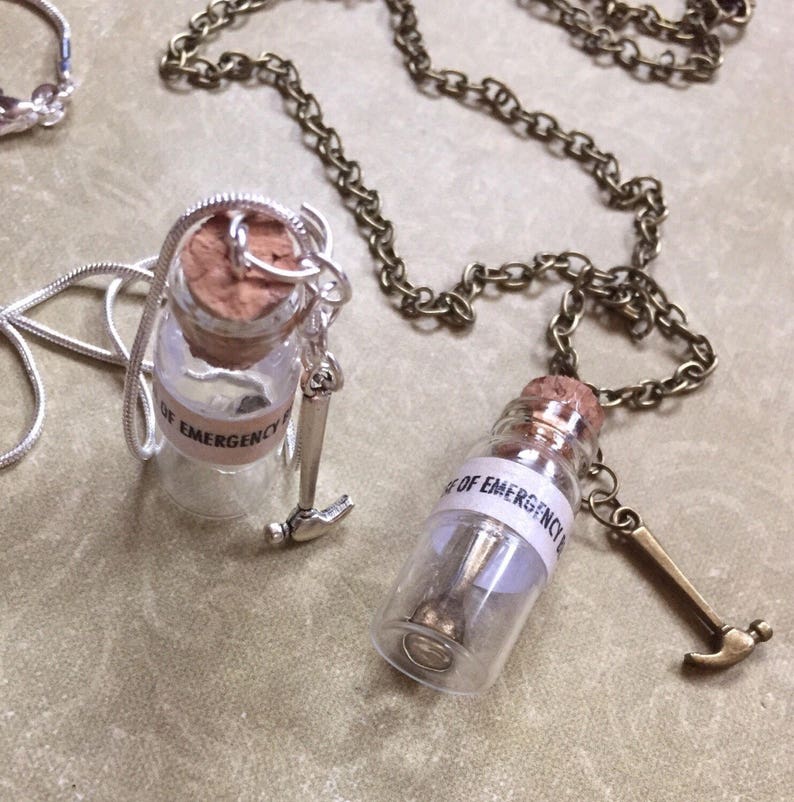 Emergency Spoon in a Bottle Necklace Spoonie Chronic Pain - Etsy