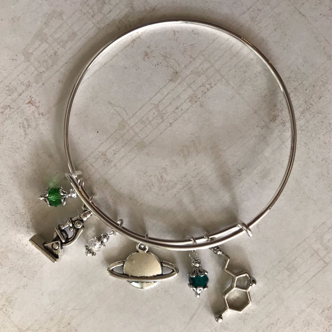 Science Bracelet Biology Gift Microscope Atom Saturn Astronomy Planet ...
