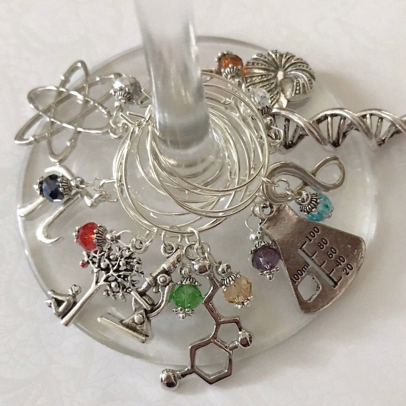 Science Wine Glass Charm - Etsy