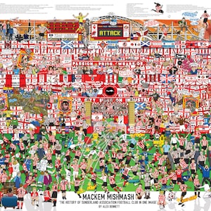 Sunderland Mishmash - the History of Sunderland AFC in One Image - Etsy