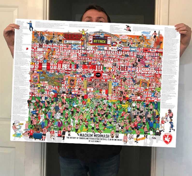 Sunderland Mishmash - the History of Sunderland AFC in One Image - Etsy