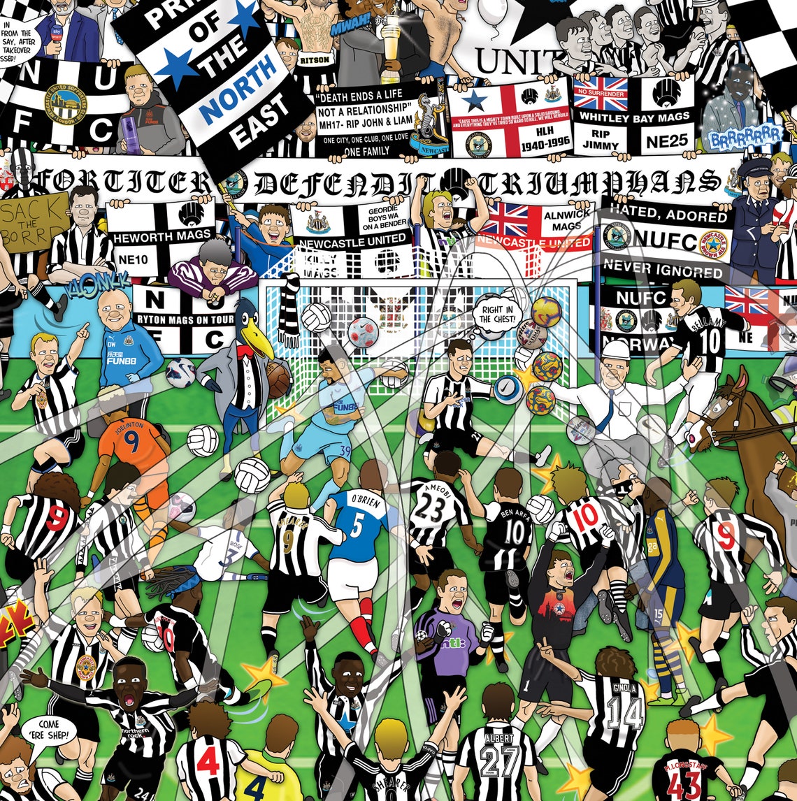 Newcastle United Mishmash the History of the Toon in One | Etsy UK