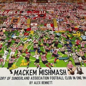 Sunderland Mishmash - the History of Sunderland AFC in One Image - Etsy