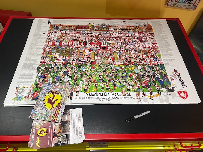 Sunderland Mishmash - the History of Sunderland AFC in One Image - Etsy UK