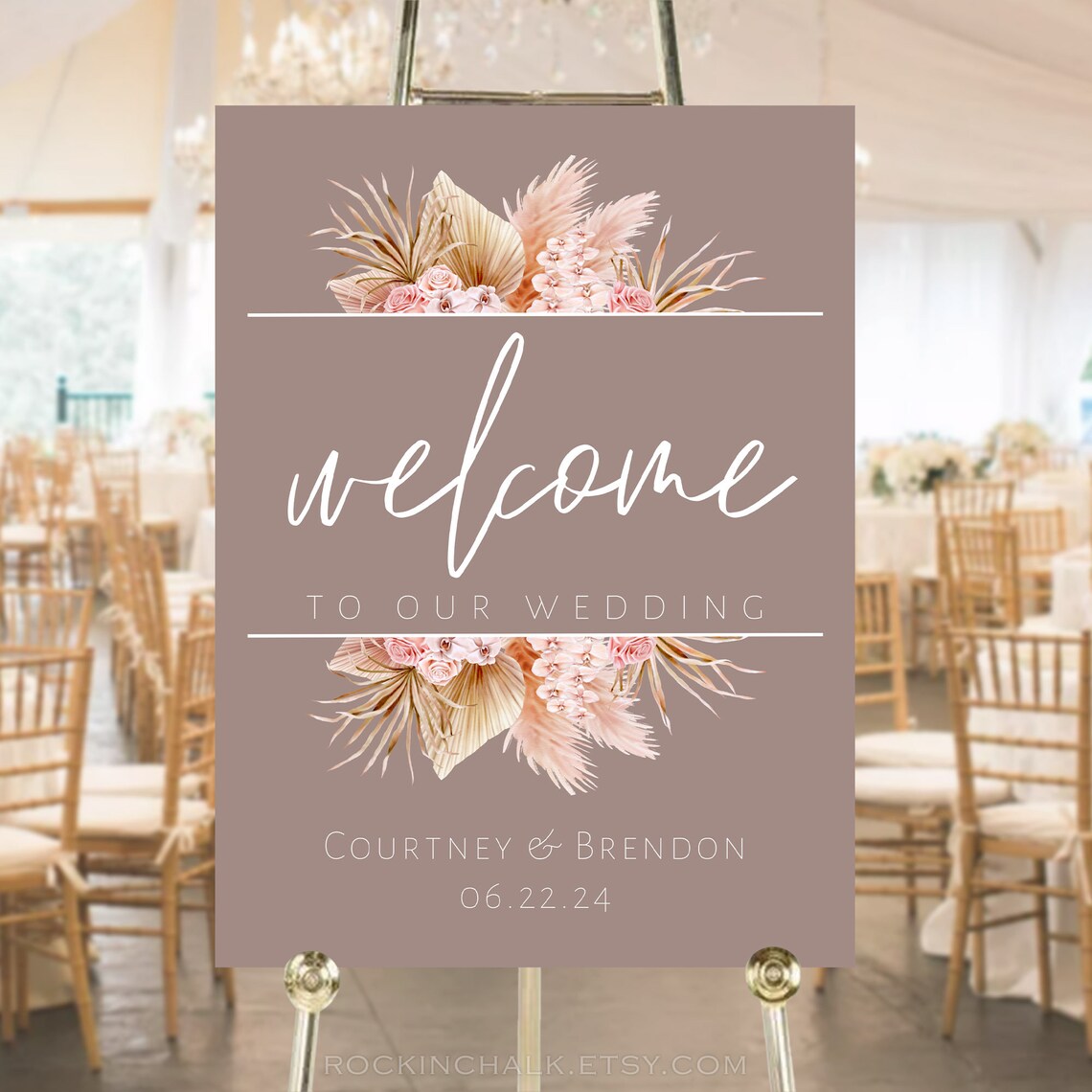 Custom Welcome Wedding Sign Personalized Poster Printed & - Etsy