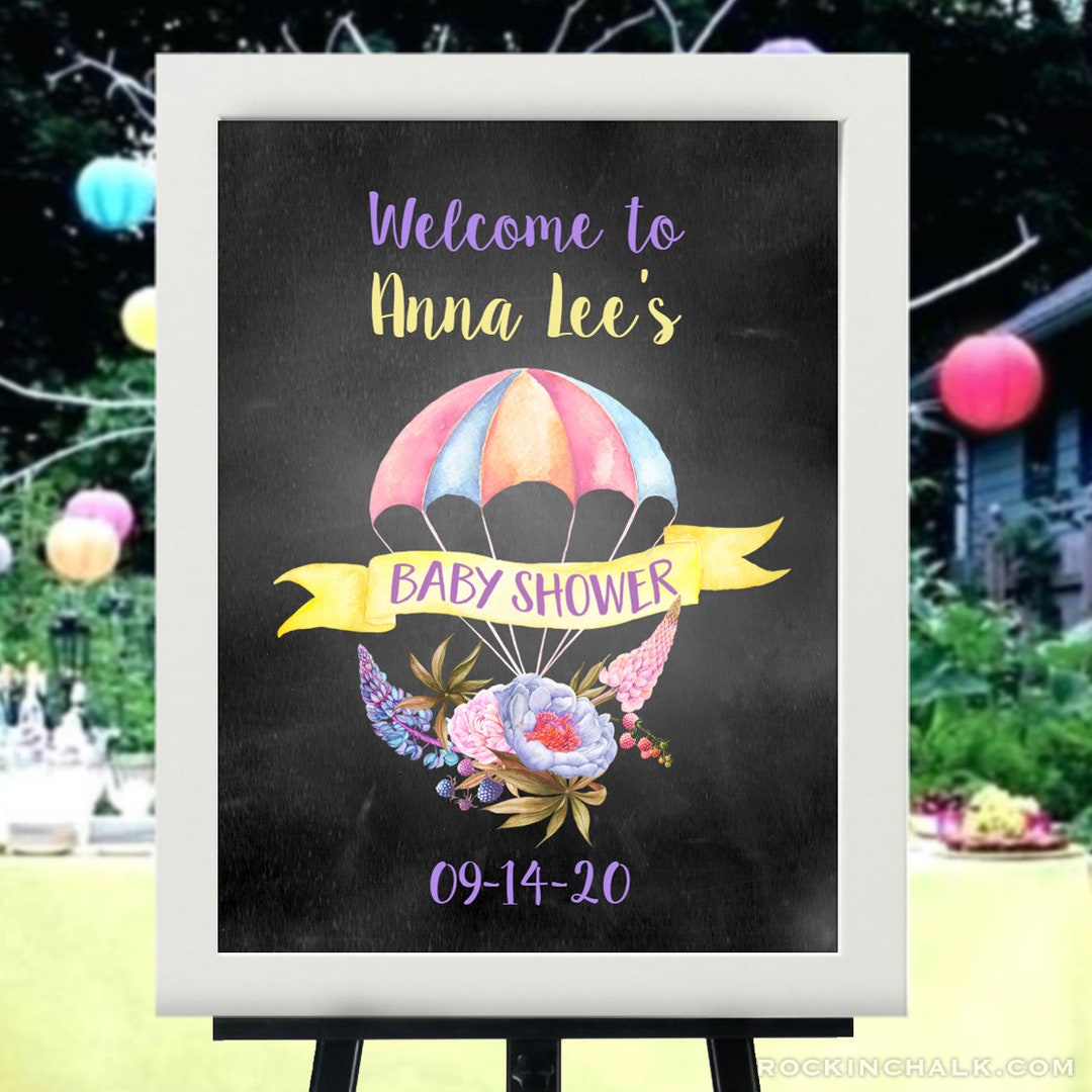 Digital Download DIY Editable Baby Shower Sign Chalkboard - Etsy