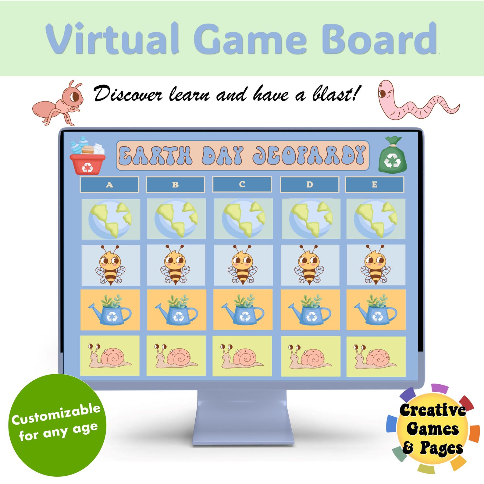 Earth Day Jeopardy Game | Interactive & No-prep | Editable Powerpoint ...