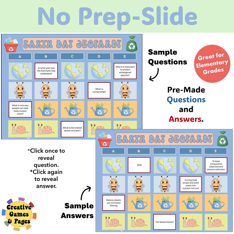 Earth Day Jeopardy Game | Interactive & No-prep | Editable Powerpoint ...