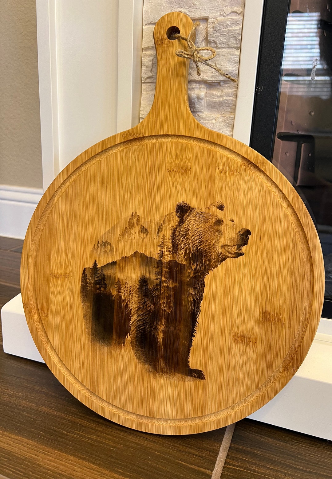 Rustic Mountain Bear Cutting Board, Serving Tray, Charcuterie Board - Etsy