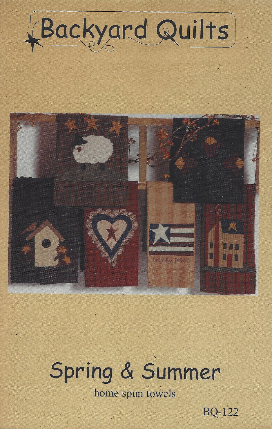 Spring & Summer Home Spun Towels Pattern BQ-122 From Backyard Quilts ...