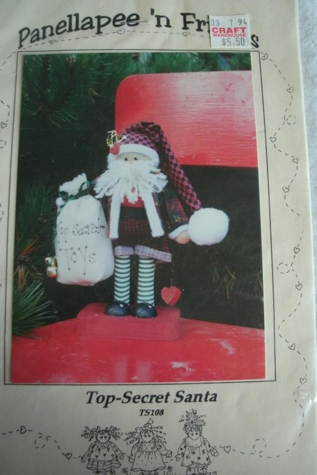 Top-secret Santa 8 1/2 Tall Santa Pattern From - Etsy