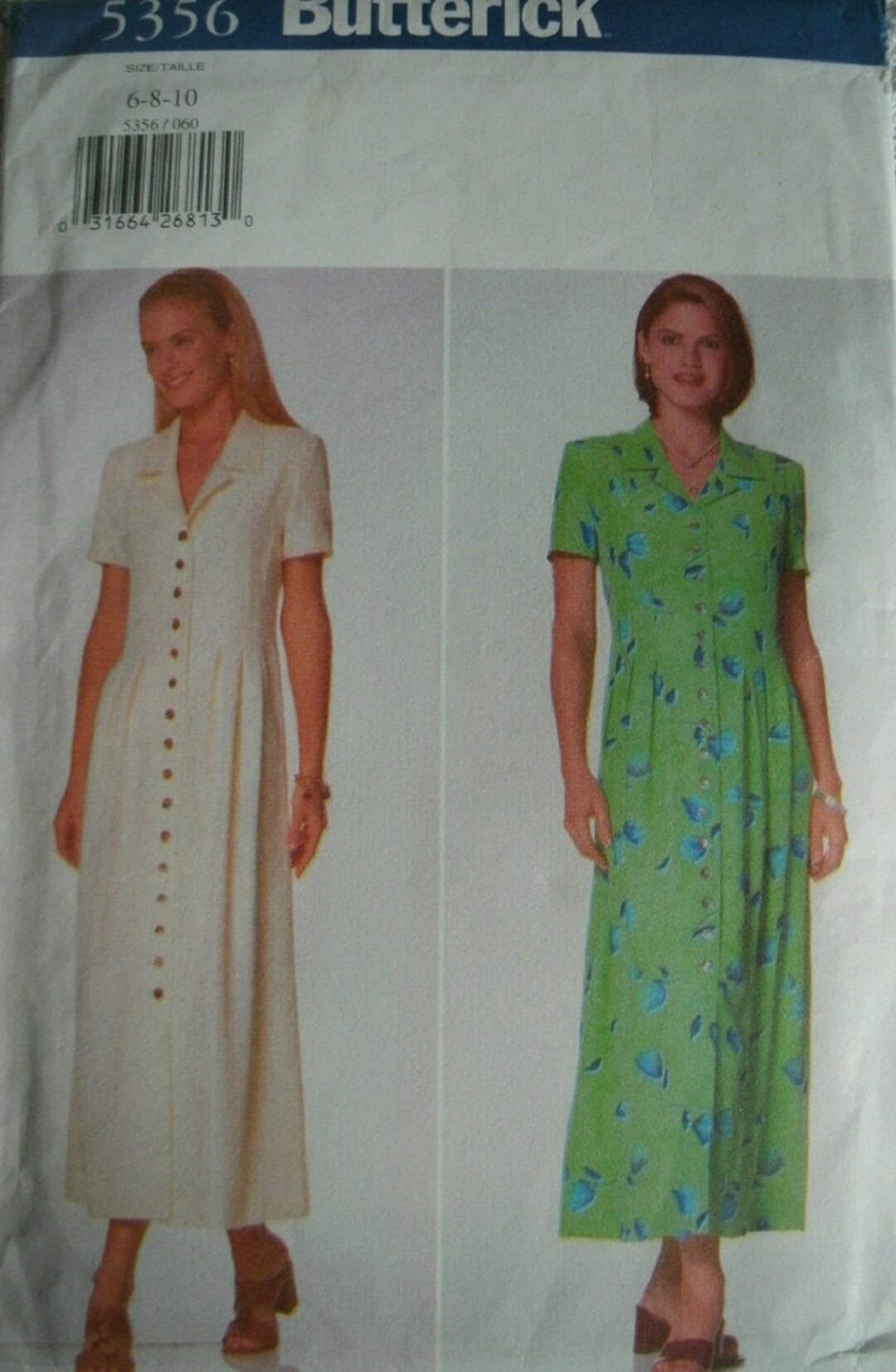 Misses Misses Petite Loose Fitting Dress Size 6-8-10 Butterick 5356 ...