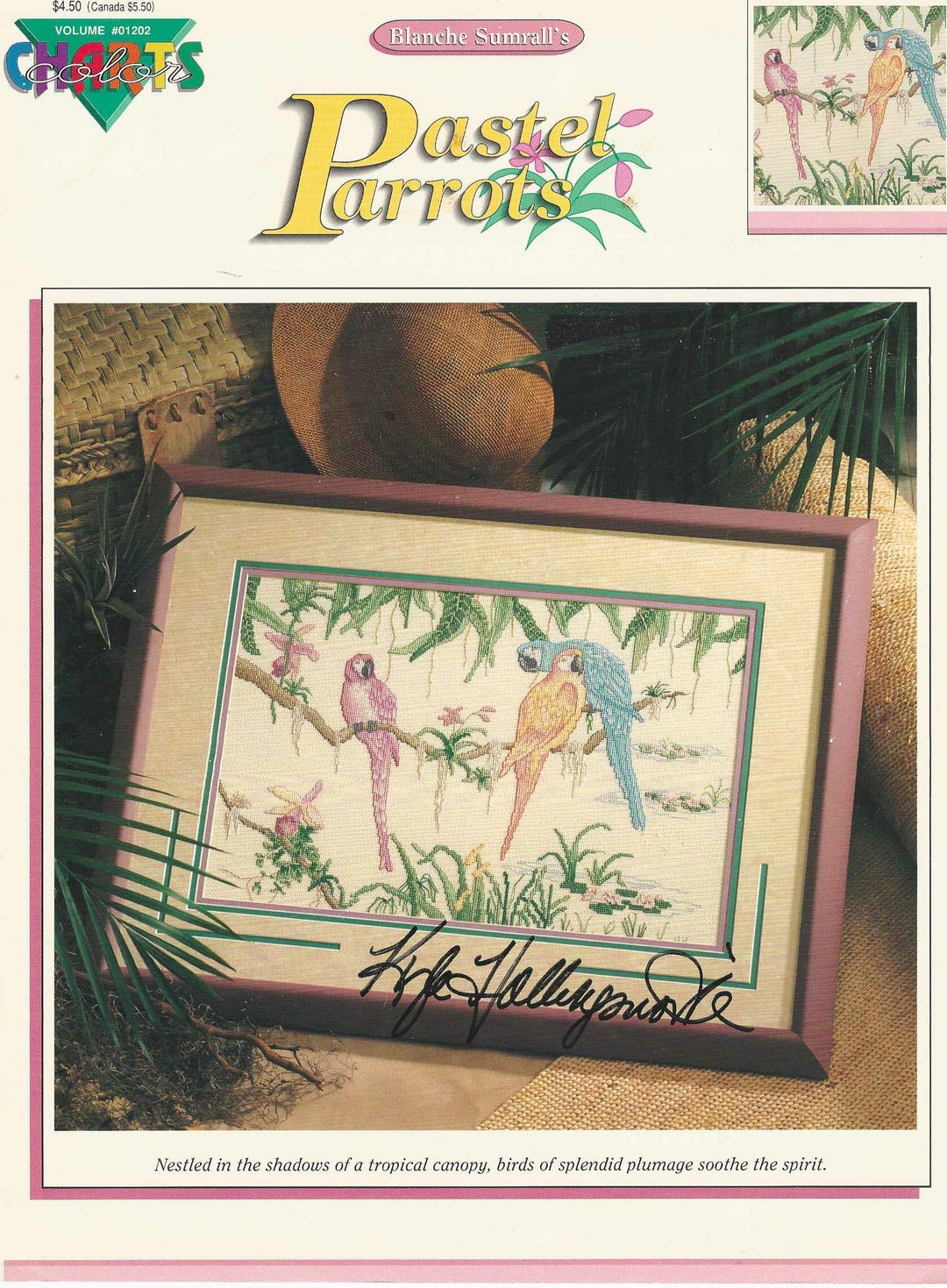 Pastel Parrots XS From Color Charts 01202 Designed by Blanche Sumrall ...