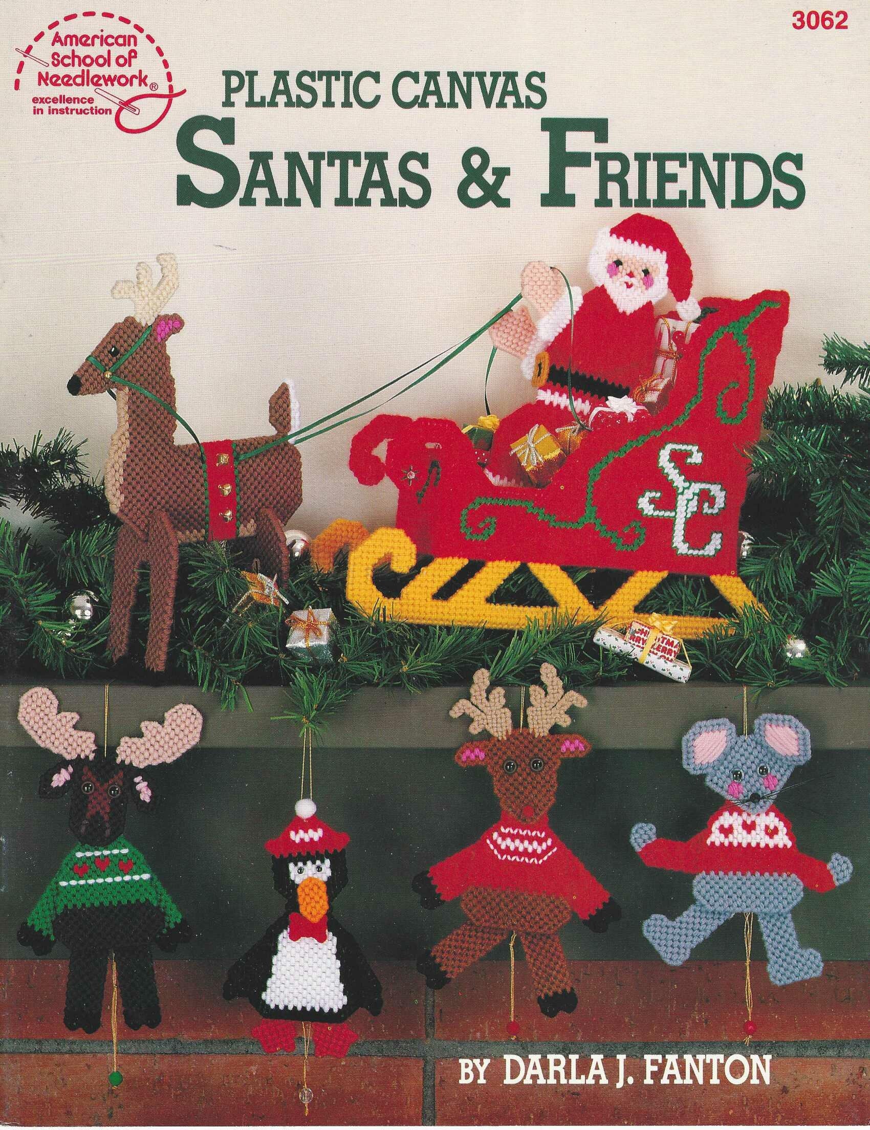 Santa & Friends Plastic Canvas Christmas Pattern 3062 From American ...
