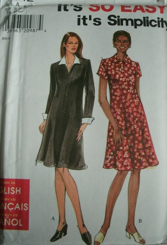 Sewing & Fiber UNCUT Size 12 14 16 Simplicity 8599 Misses miss petite ...
