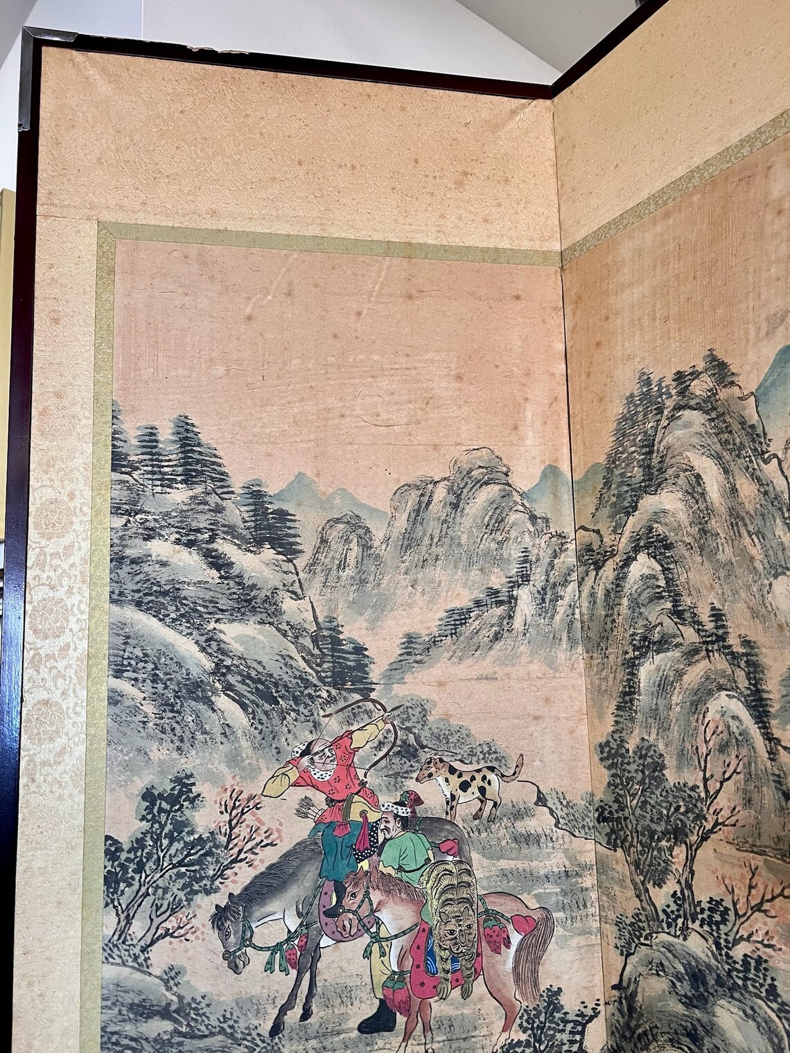 Chinese Six Panel Hand Painted Folding Screen Room Divider - Etsy