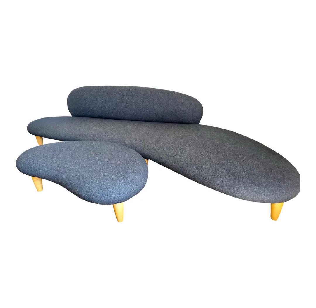 Vitra Noguchi Free Form Sofa and Ottoman, 2 Pcs - Etsy